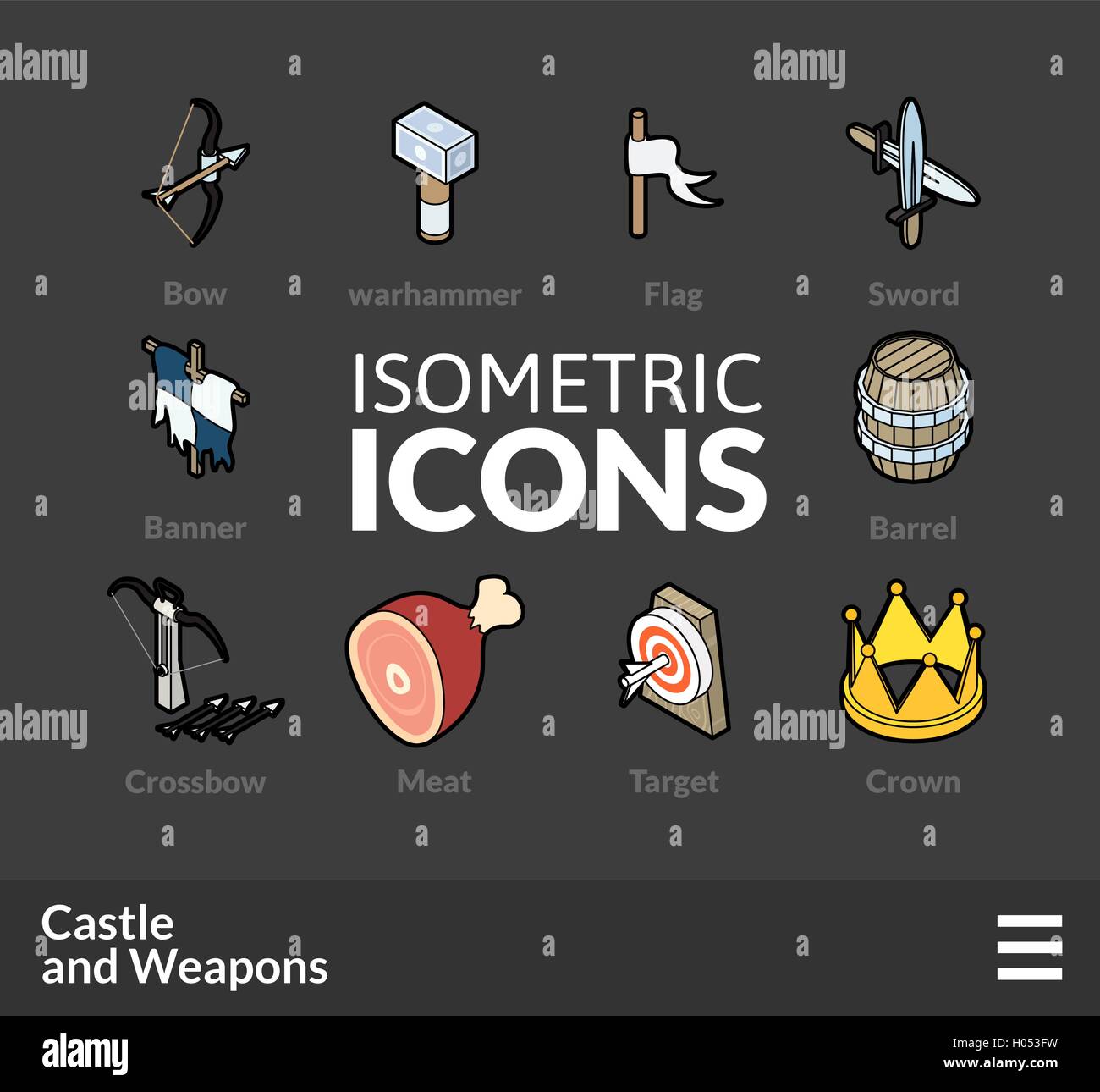 Meat icon logo outline hi-res stock photography and images - Alamy