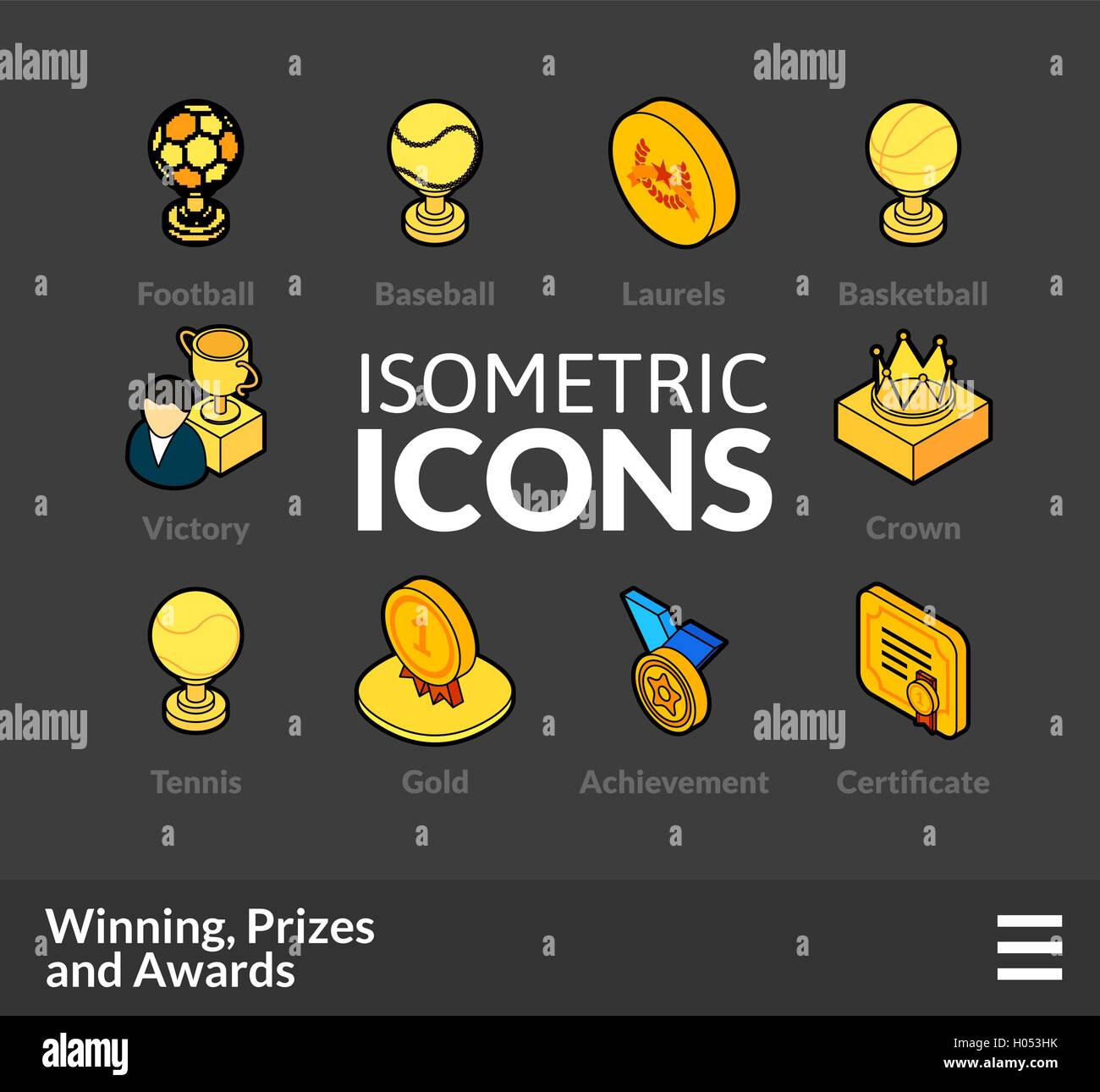 Isometric outline icons set 58 Stock Vector Image & Art - Alamy