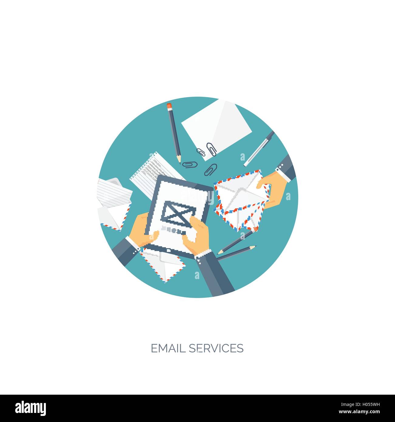 Vector illustration. Global communication. Social network,chatting ...