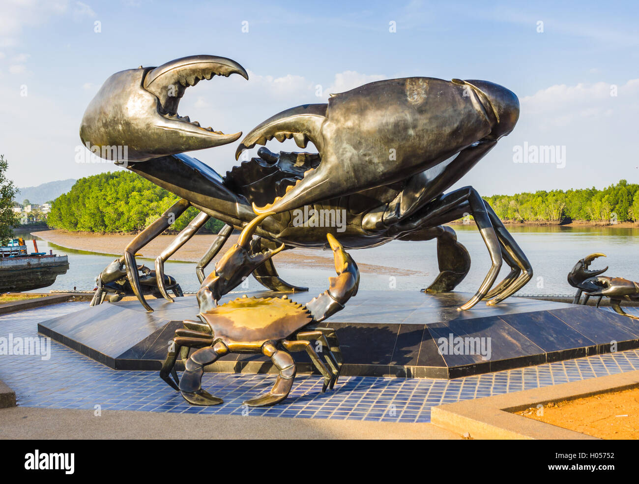 statue of crabs in Krabi Thailand Stock Photo - Alamy