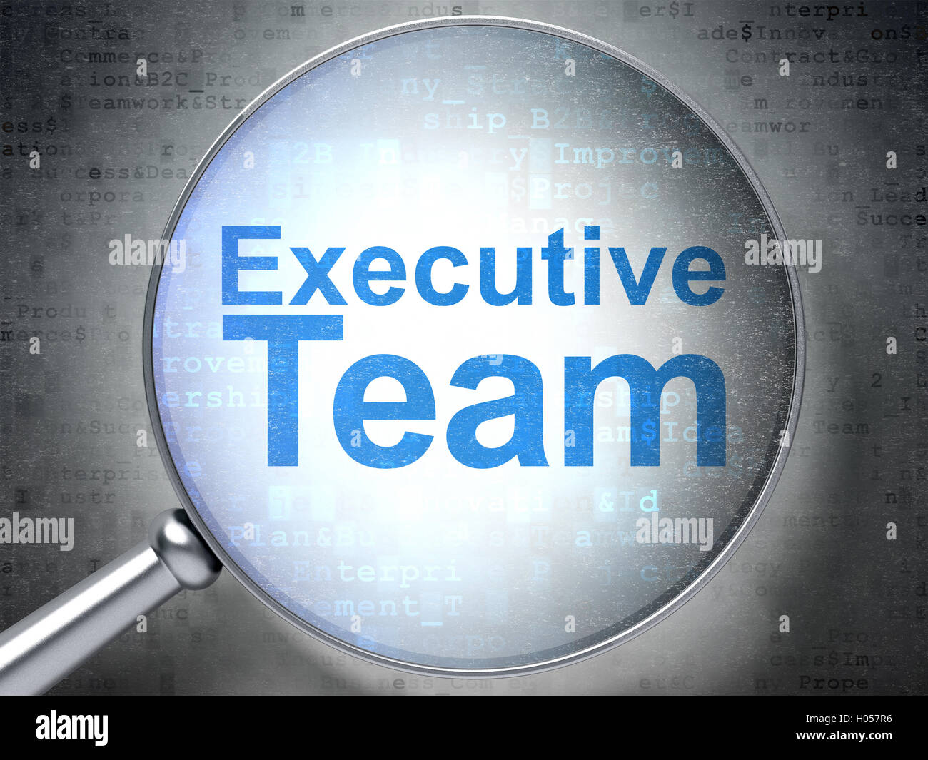 Business concept: Executive Team with optical glass Stock Photo - Alamy