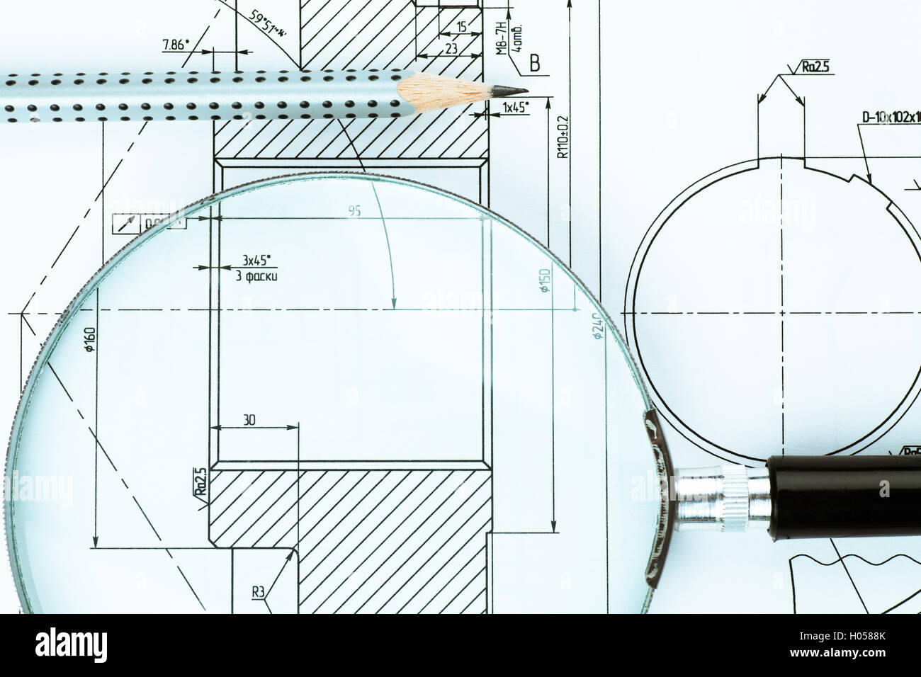 Blueprint glass hi-res stock photography and images - Alamy