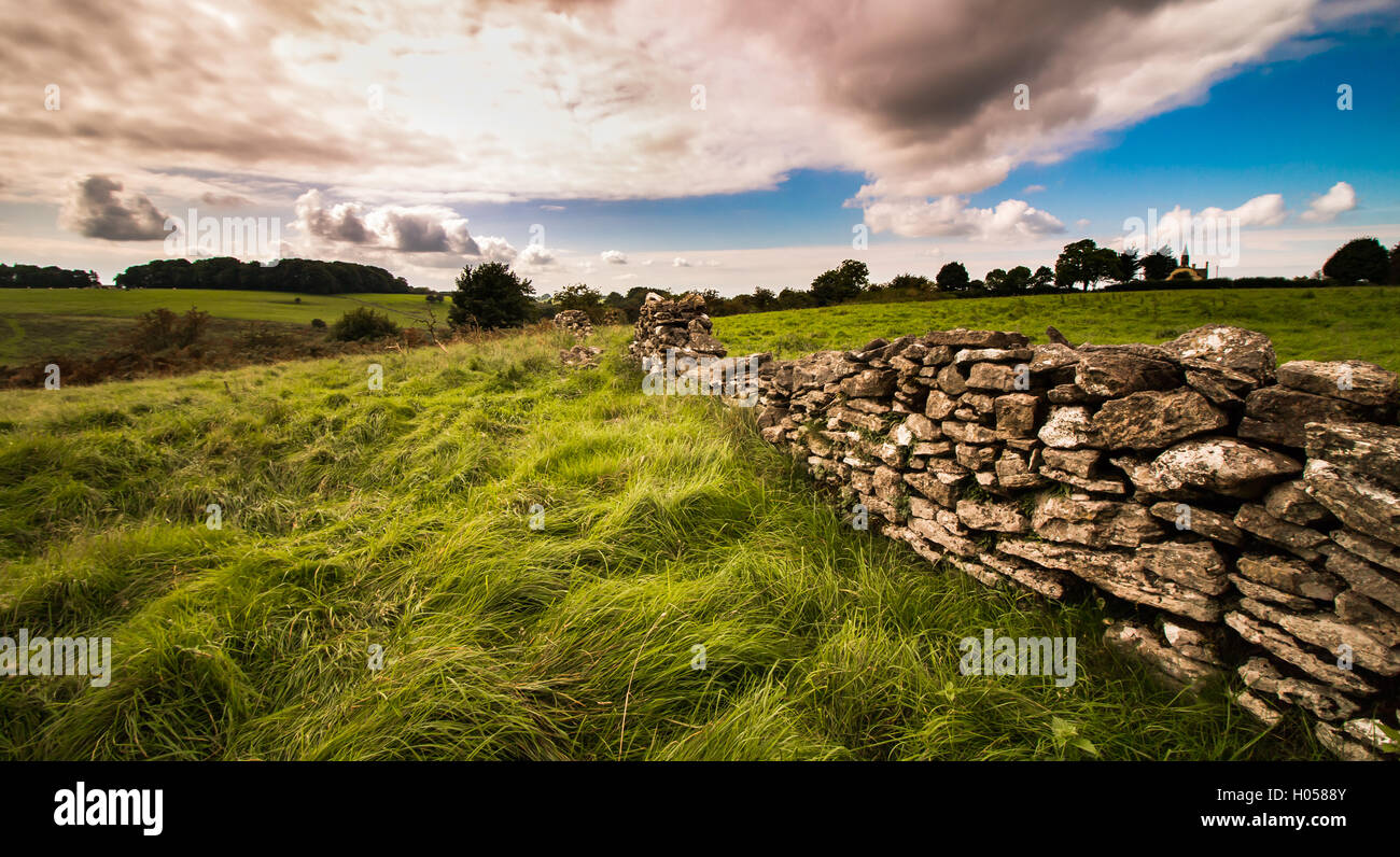 Charterhouse Cheddar Field view Stock Photo - Alamy