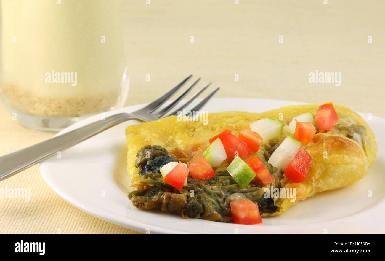 Beef Parotta with salad Stock Photo - Alamy