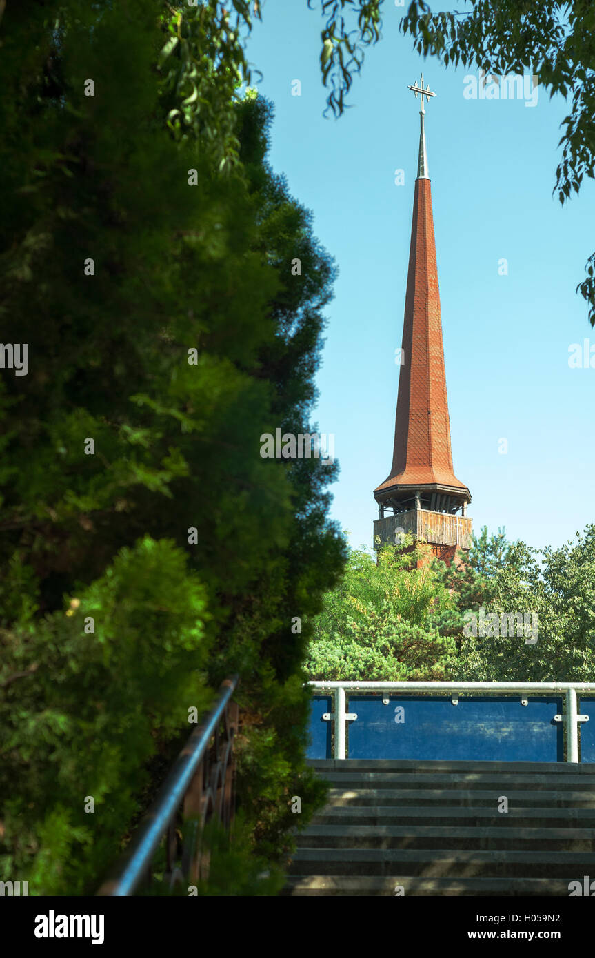 Old wooden church seen from IOR park Stock Photo - Alamy
