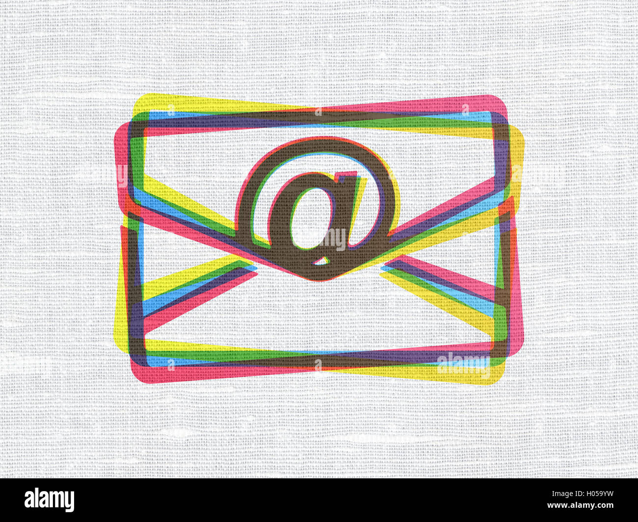 Finance concept: Email on fabric texture background Stock Photo - Alamy