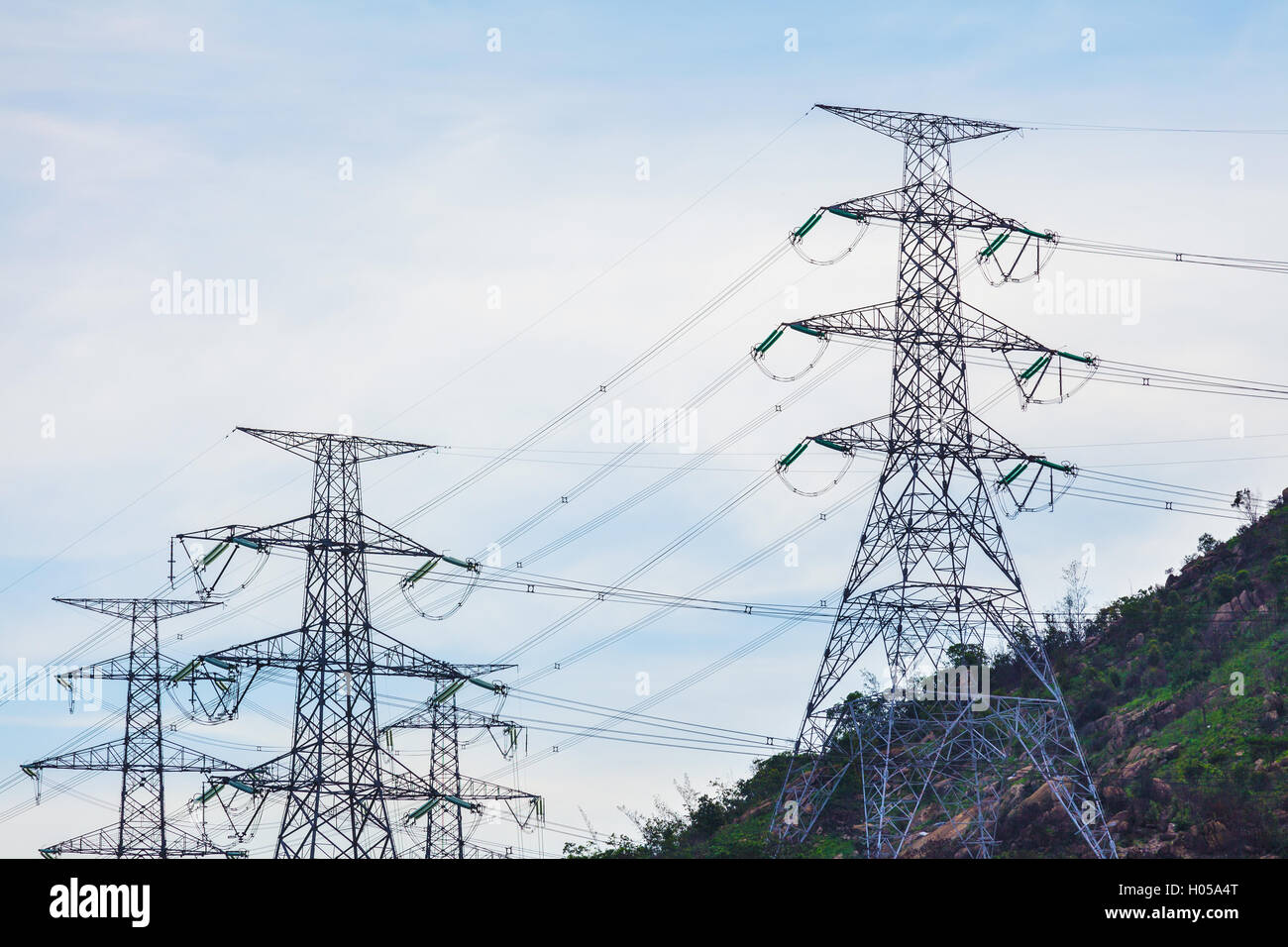Power distribution tower Stock Photo - Alamy