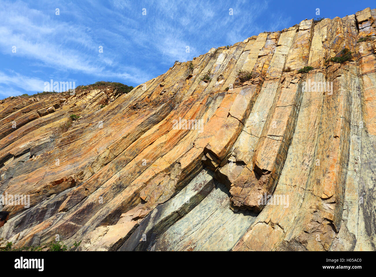 Hexagonal column in Hong Kong Geo Park Stock Photo - Alamy