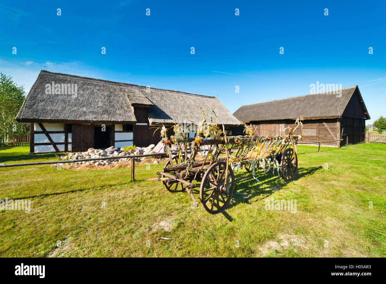 Old threshing machine 19th century hi-res stock photography and images ...