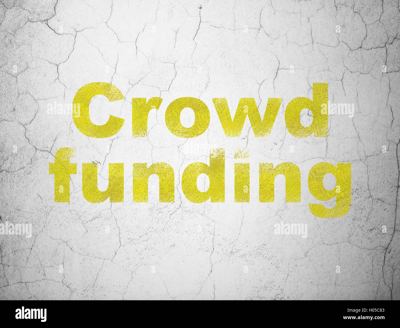 Business concept: Crowd Funding on wall background Stock Photo - Alamy
