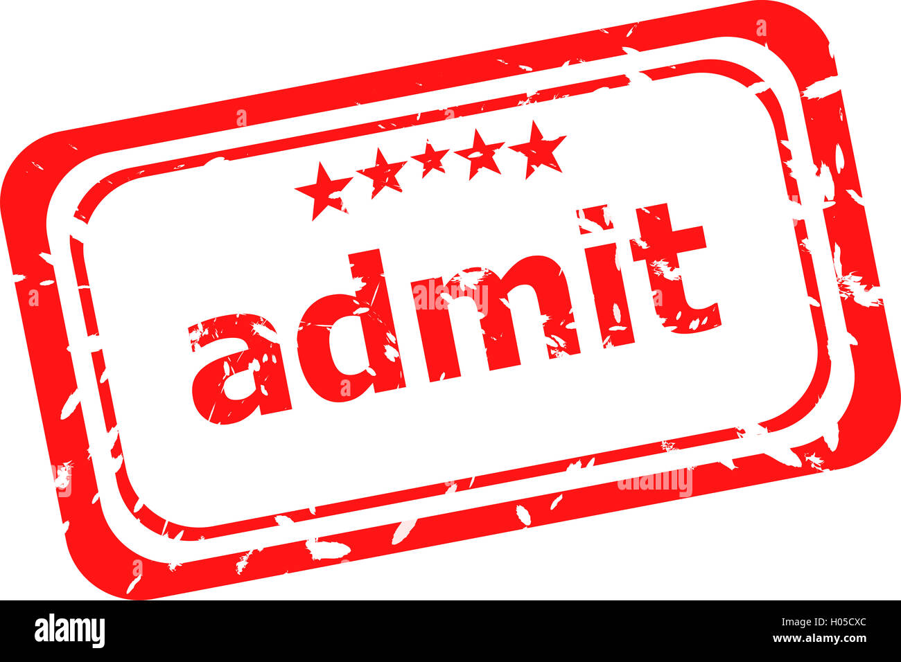 red rubber stamp with admit word Stock Photo - Alamy