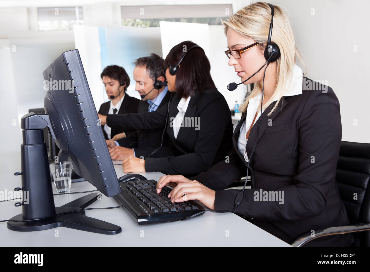 Customer service support people Stock Photo - Alamy