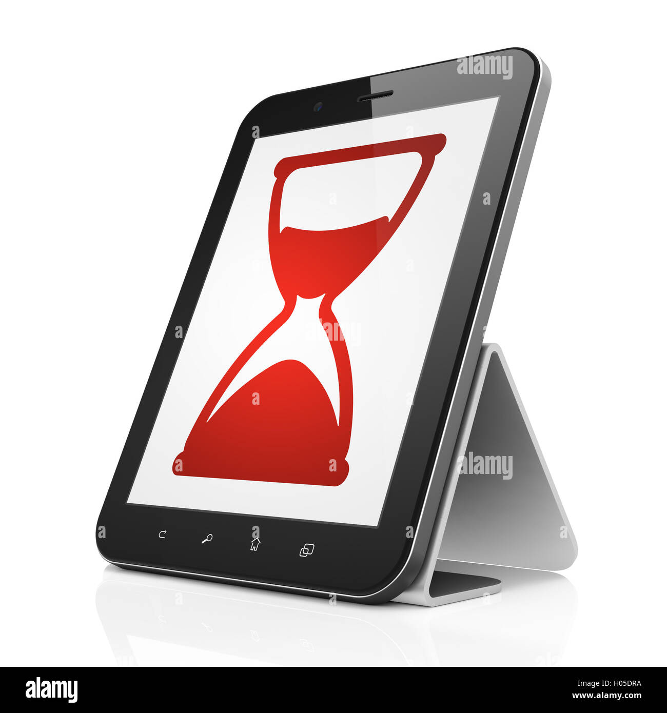 Timeline concept: Hourglass on tablet pc computer Stock Photo - Alamy