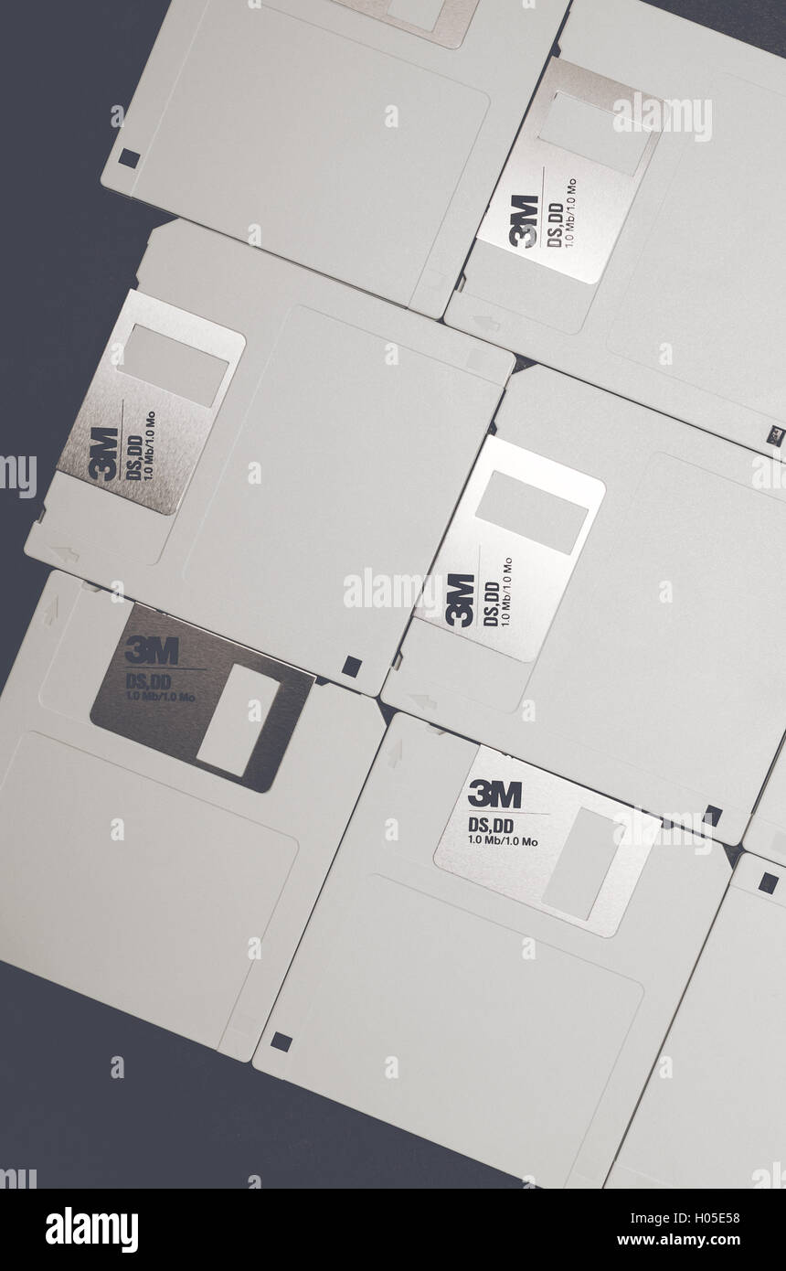 3M set of floppy disks legacy storage medium Stock Photo - Alamy