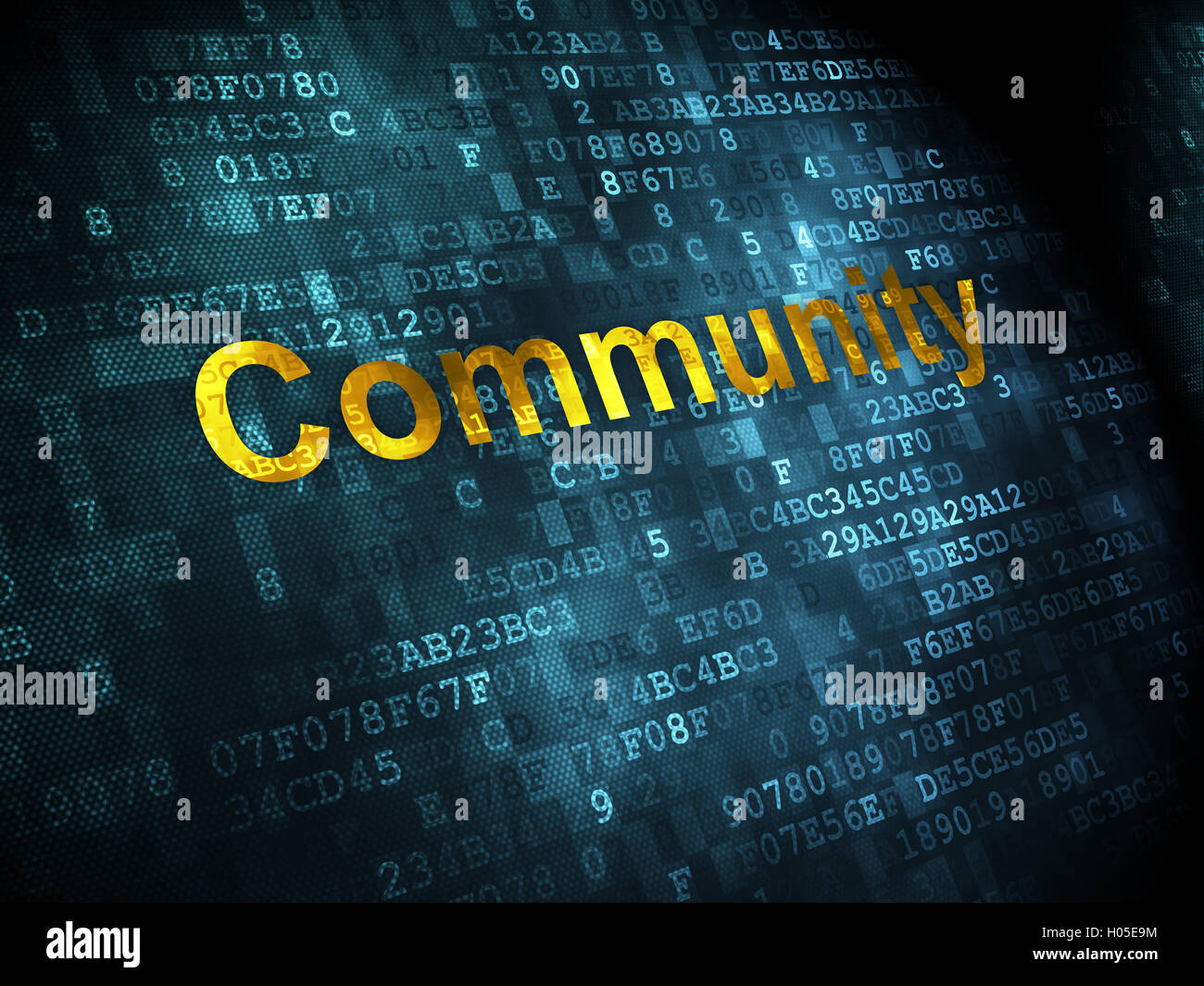 Social network concept: Community on digital background Stock Photo - Alamy