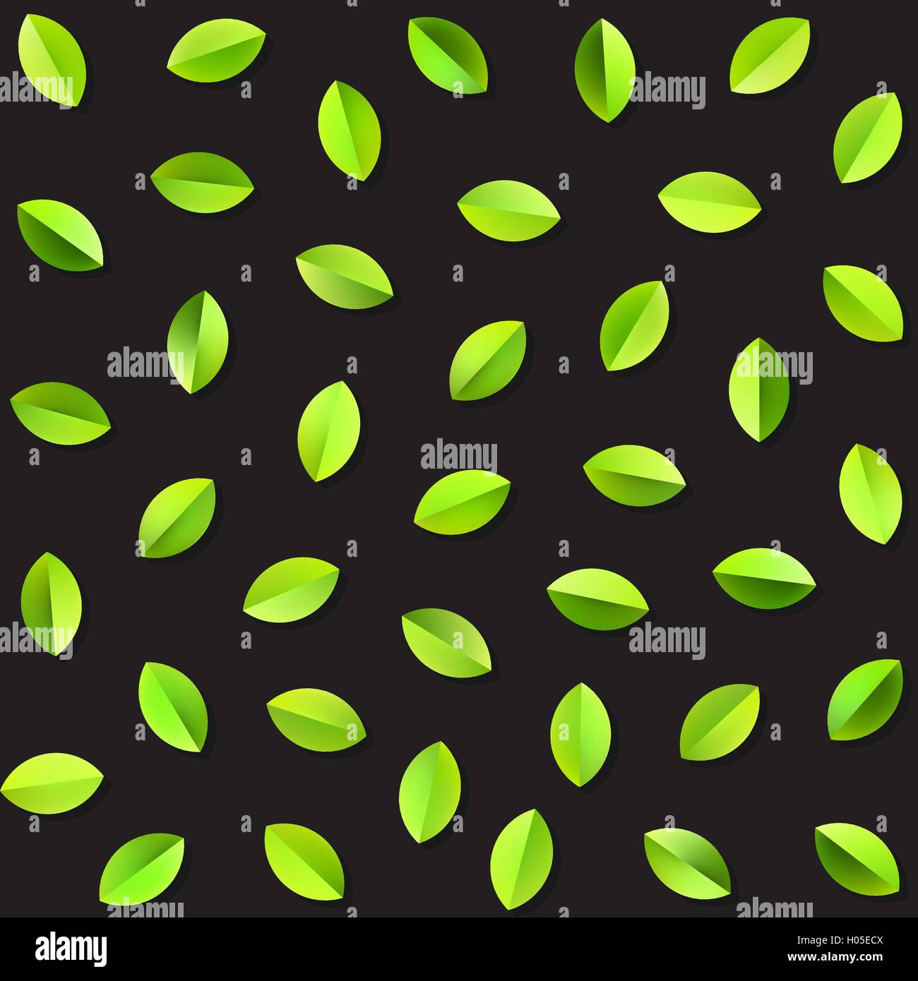 Vector Seamless Green Gradients Leaves Jumble Pattern Stock Vector ...