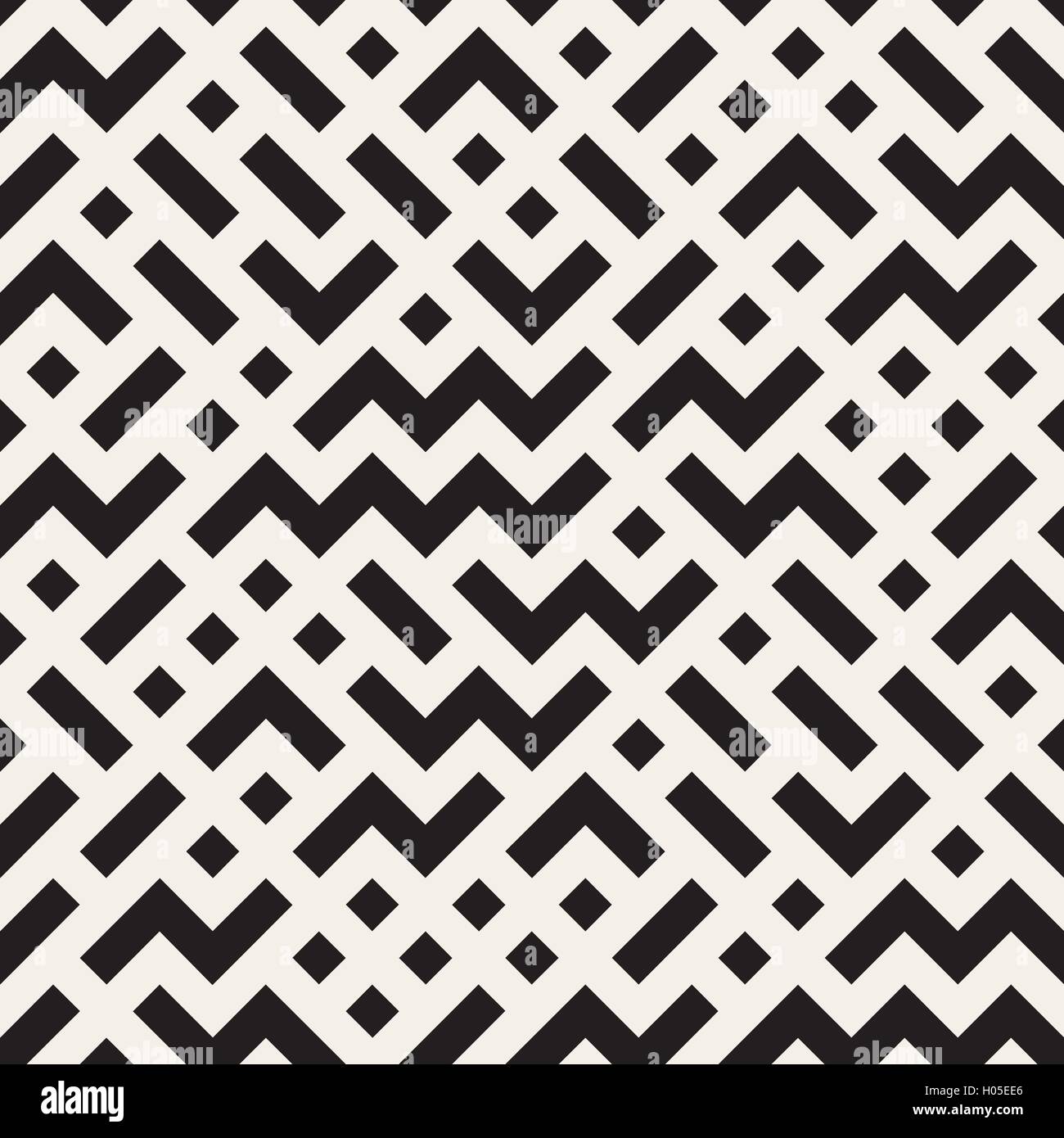 Vector Seamless Black and White Random Shapes Grid Pattern Stock Vector ...