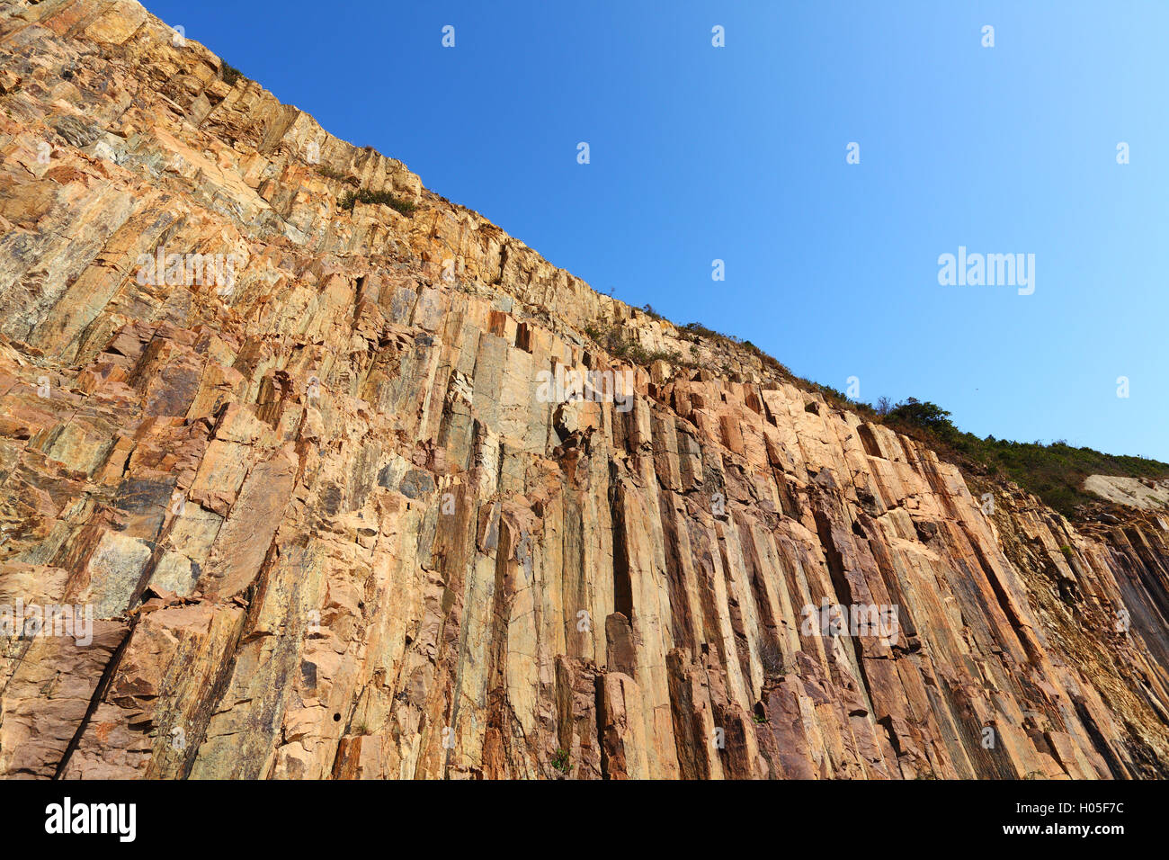 Hexagonal column in Hong Kong Geo Park Stock Photo - Alamy