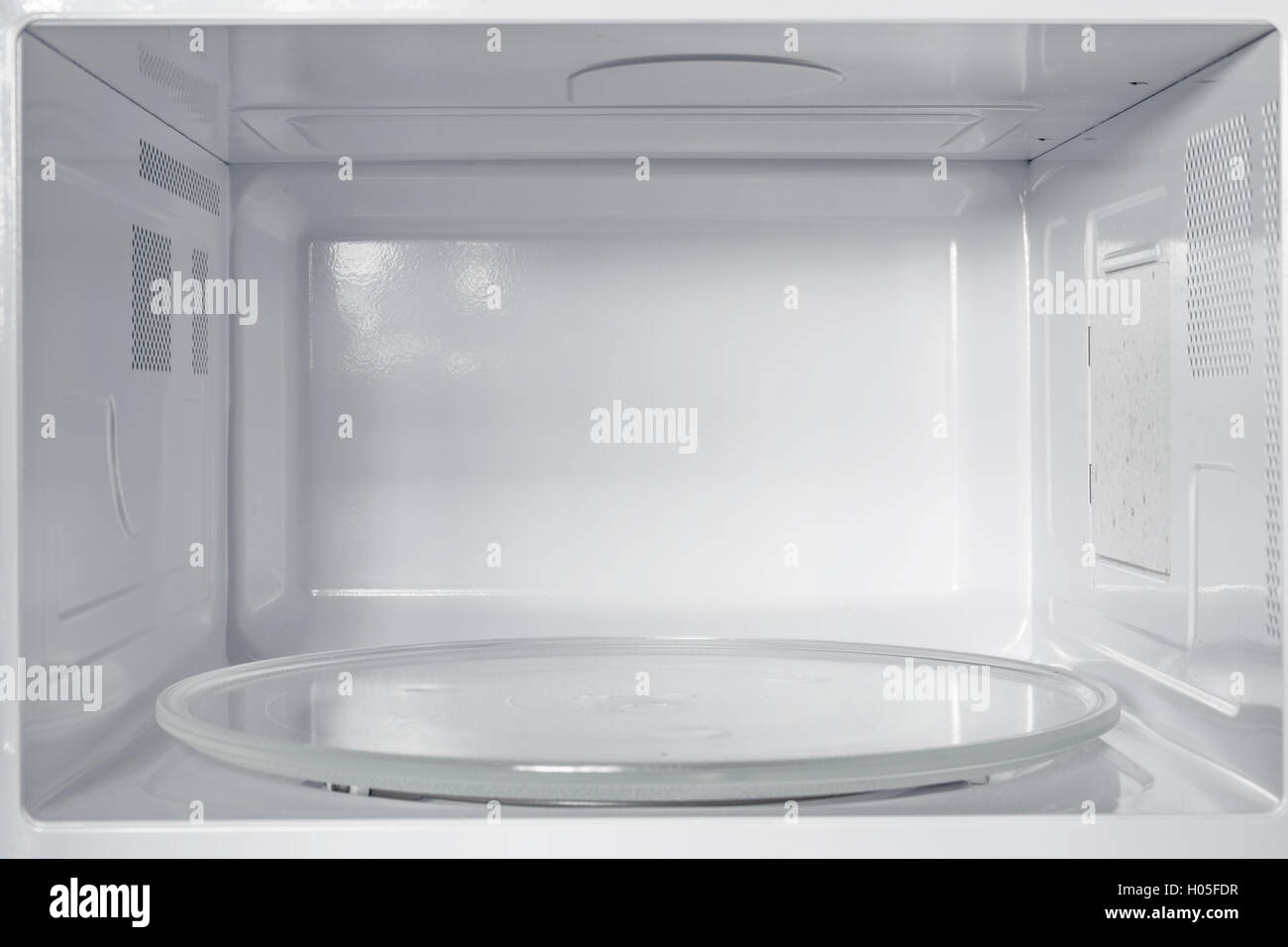 Inside of the microwave oven Stock Photo - Alamy