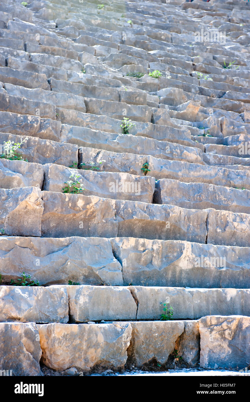 ruined stone steps of the ancient Roman theater Stock Photo - Alamy