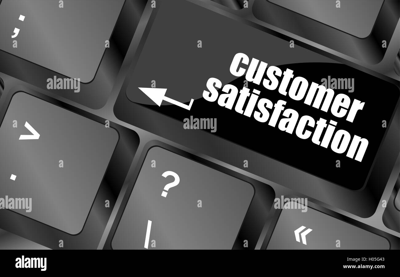 customer satisfaction key word on computer keyboard Stock Photo - Alamy