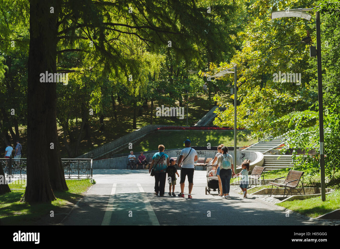 People strolling through the park Stock Photo - Alamy