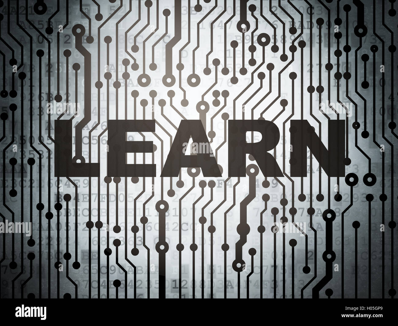 Education concept: circuit board with Learn Stock Photo - Alamy