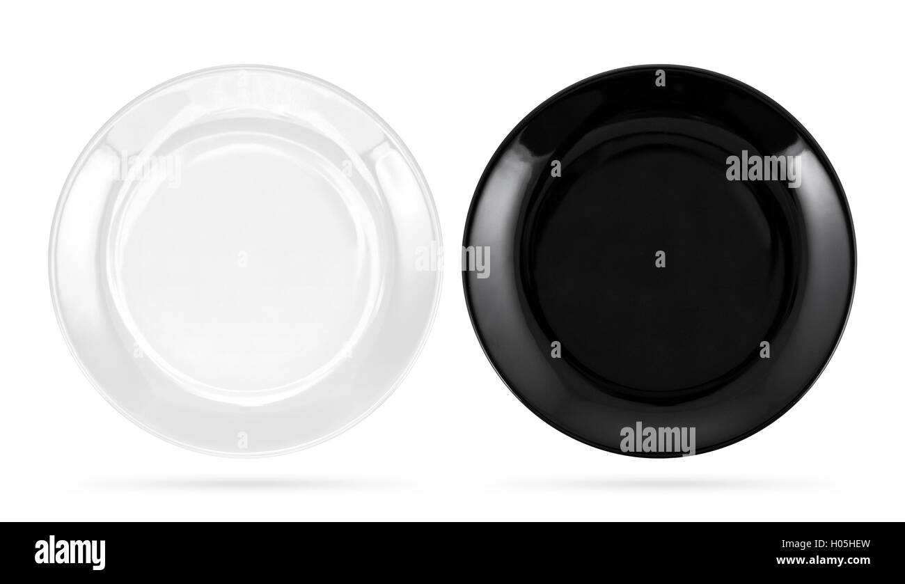 Three empty plates hi-res stock photography and images - Alamy