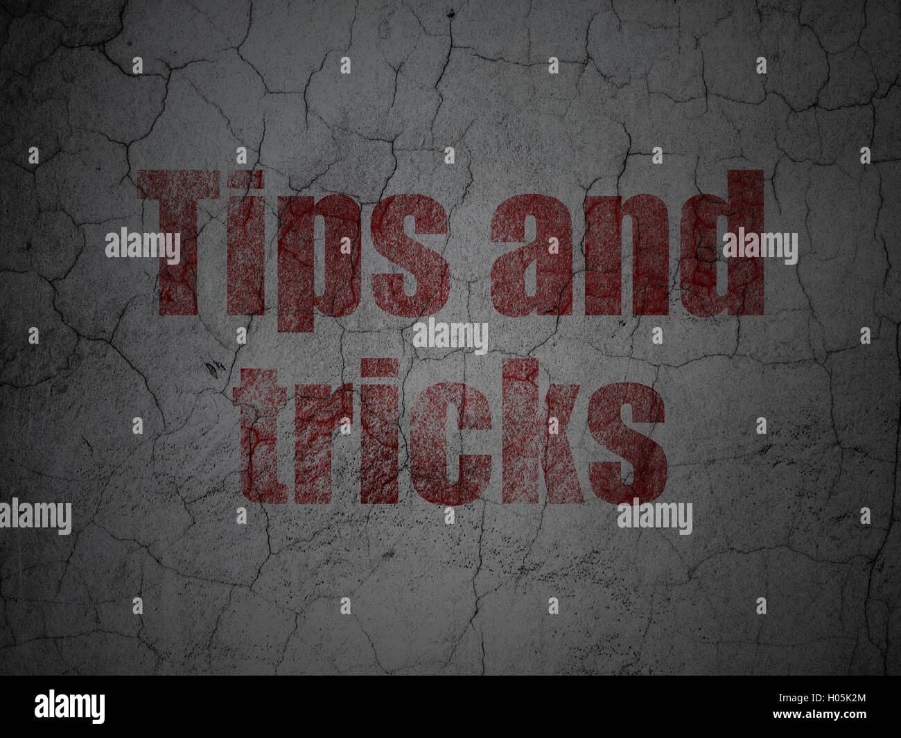 Education concept: Tips And Tricks on grunge wall background Stock Photo - Alamy