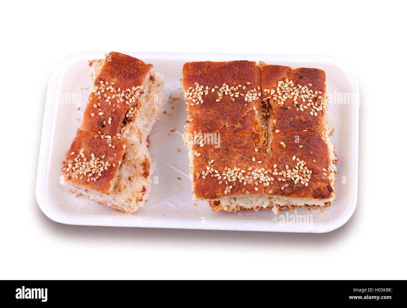 Pastry puffed with pork cracklings isolated on white background Stock ...