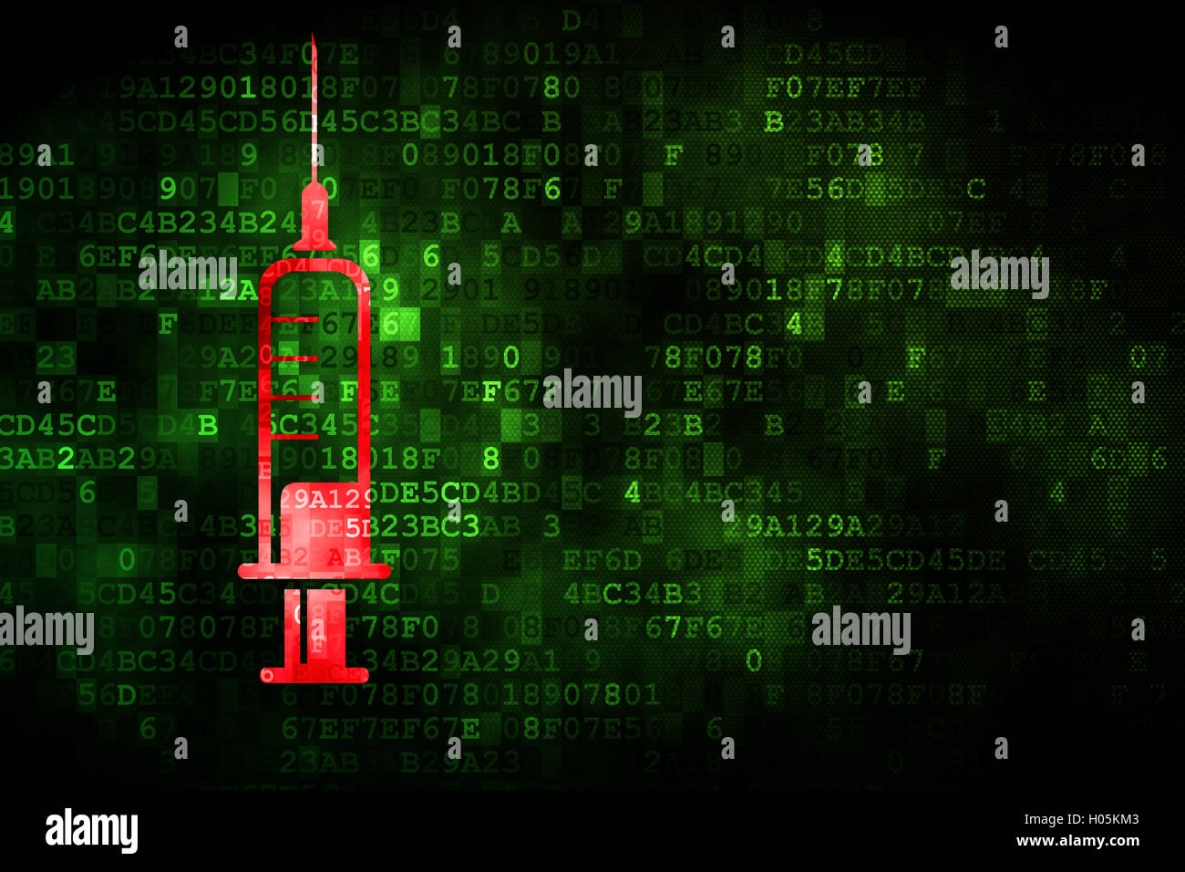 Healthcare concept: Syringe on digital background Stock Photo - Alamy