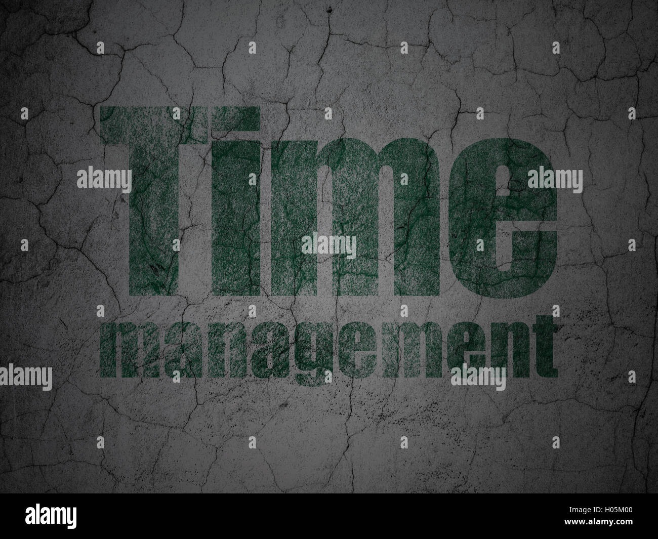 Timeline concept: Time Management on grunge wall background Stock Photo ...