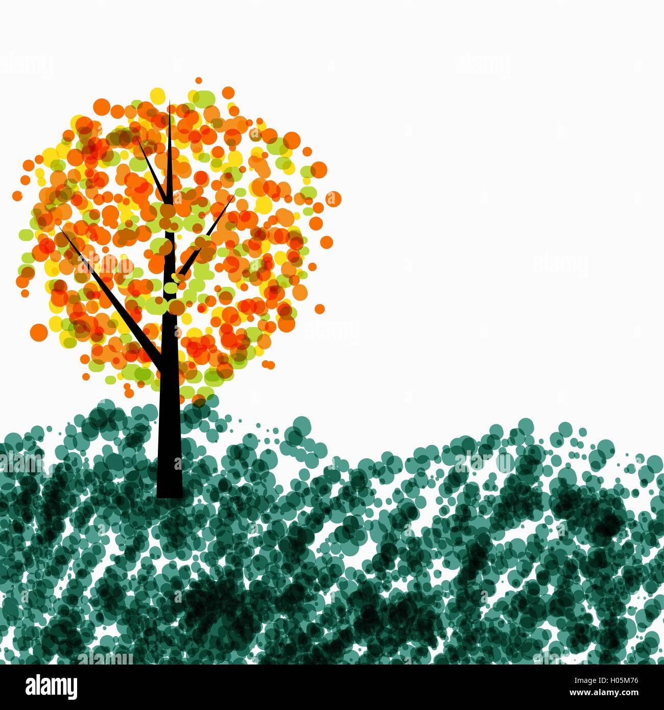 Autumn Tree Background Vector Illustration Stock Vector Image & Art - Alamy