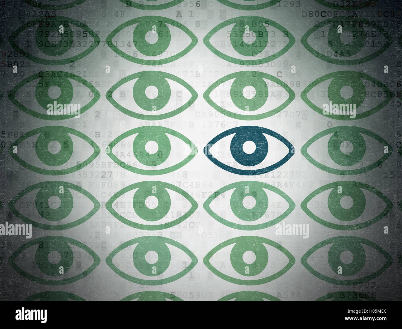 Privacy concept: eye icon on Digital Data Paper background Stock Photo ...