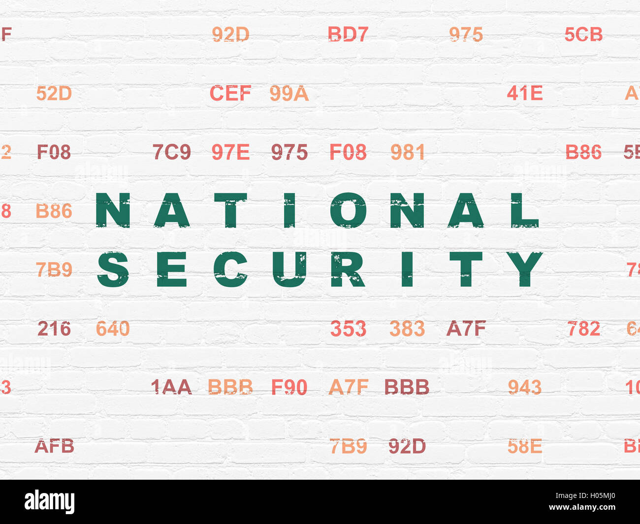 Safety concept: National Security on wall background Stock Photo - Alamy