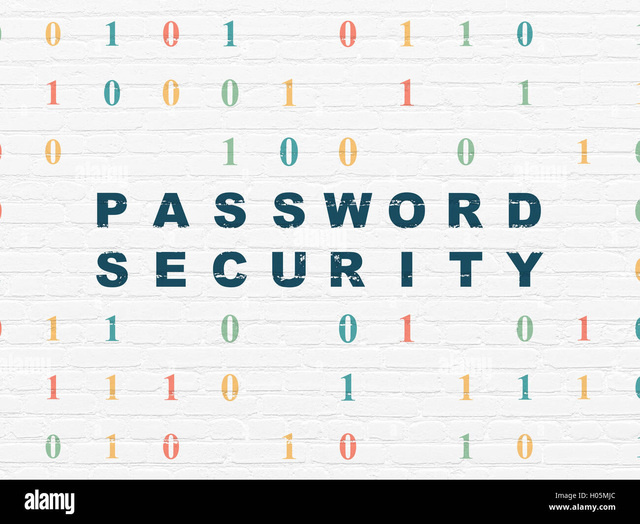 Safety concept: Password Security on wall background Stock Photo - Alamy