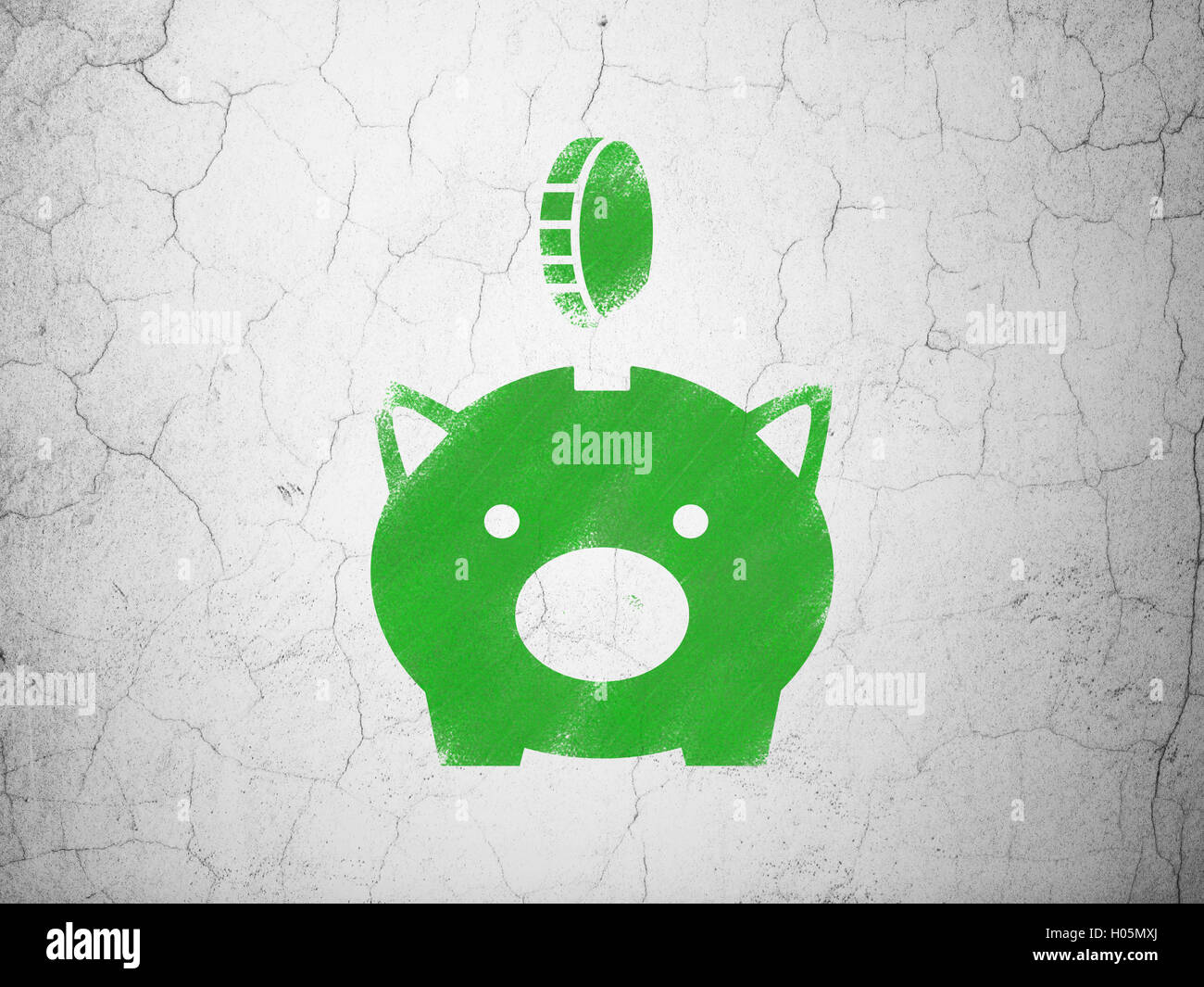 Banking concept: Money Box With Coin on wall background Stock Photo - Alamy