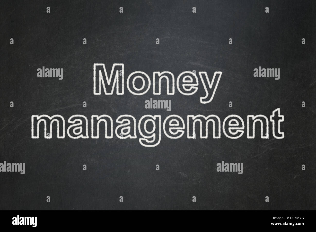 Banking concept: Money Management on chalkboard background Stock Photo ...