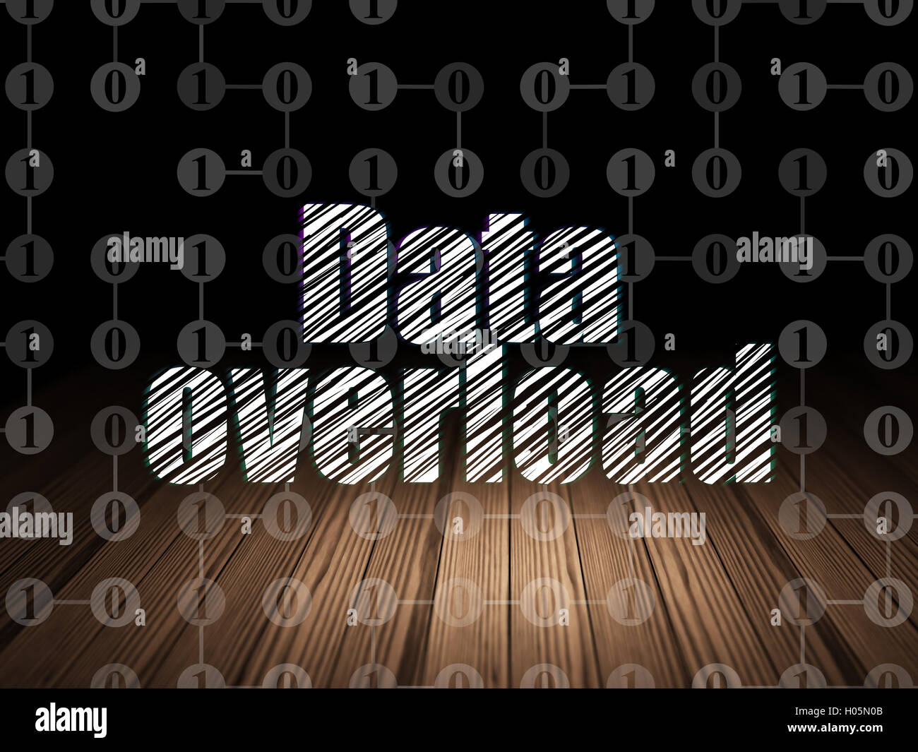 Data concept: Data Overload in grunge dark room Stock Photo - Alamy