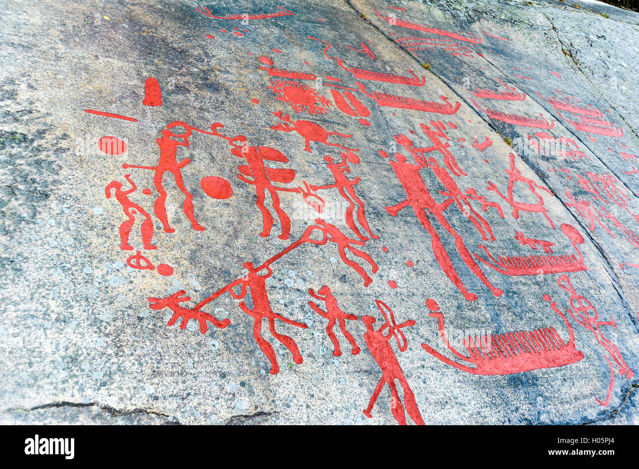 Sweden. Rock Carvings in Tanum, a World Heritage Site with high ...