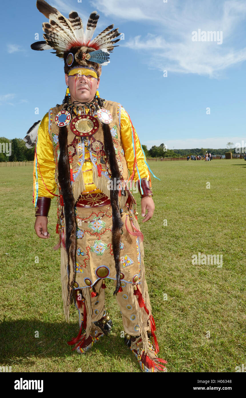 American Indians take part in a Grand Entry ceremony during Saturday’s ...