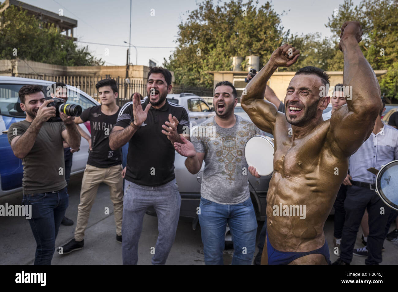 Erbil, Erbil Governorate, Iraq. 19th Sep, 2016. Body building ...