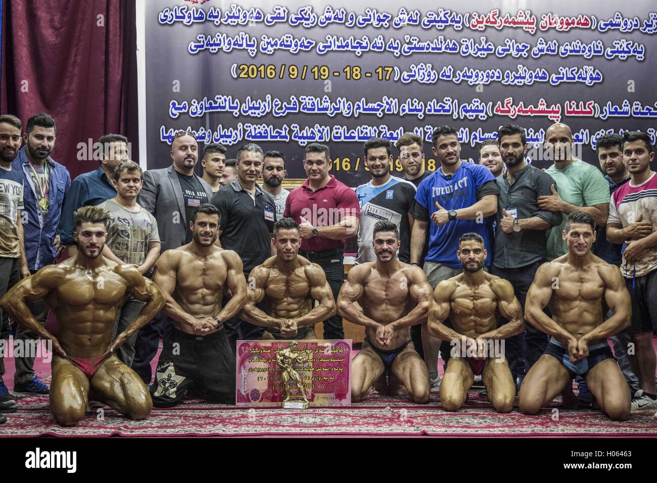 Erbil, Erbil Governorate, Iraq. 19th Sep, 2016. Body building ...