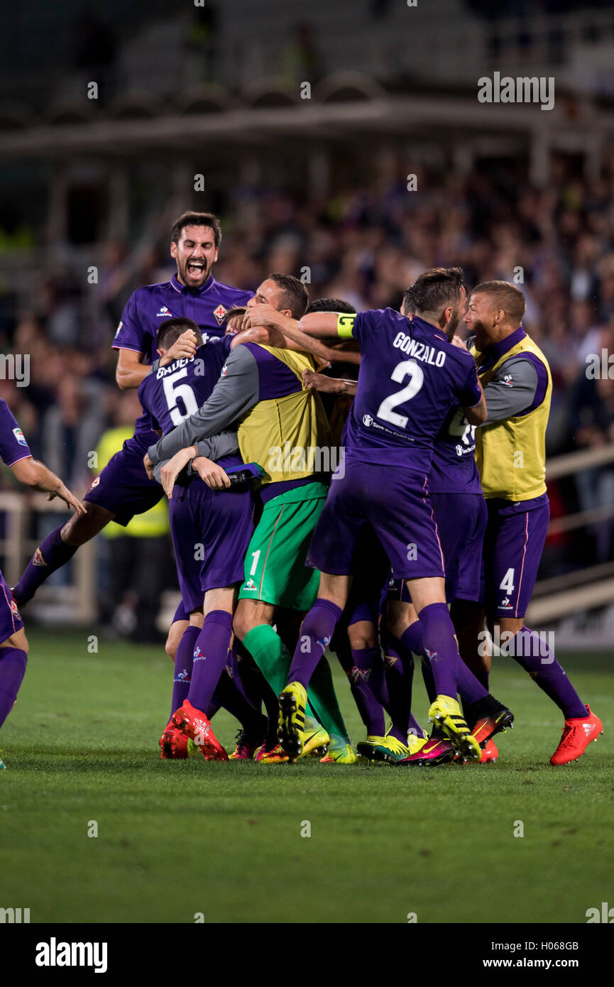 Florence, Italy. 18th Sep, 2016. Fiorentina team group Football/Soccer ...
