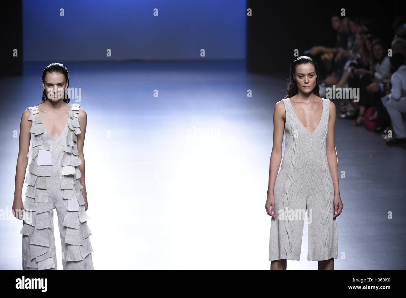 A model wears at collection runway a creation from Ferrandiz during ...