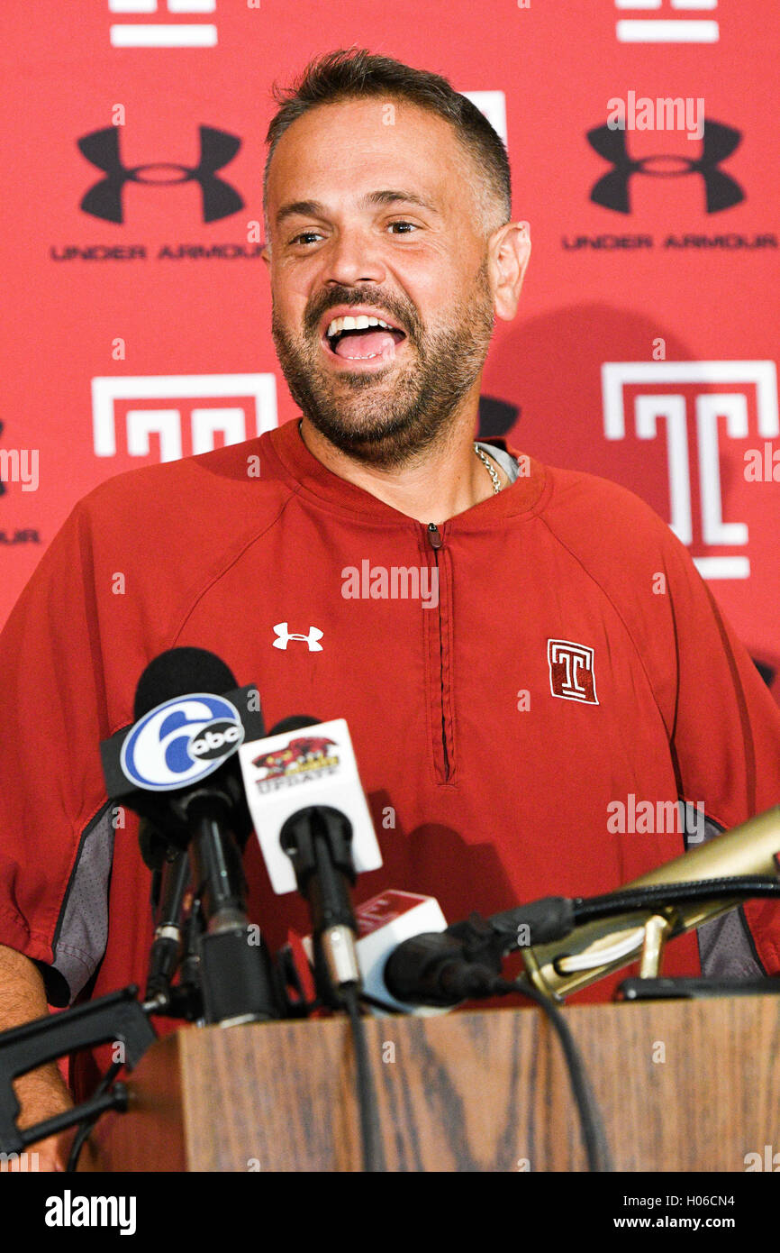 Philadelphia, Pennsylvania, USA. 20th Sep, 2016. Temple football's head ...