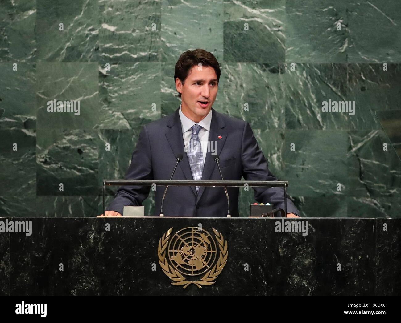 United Nations. 20th Sep, 2016. Canadian Prime Minister Justin Trudeau ...