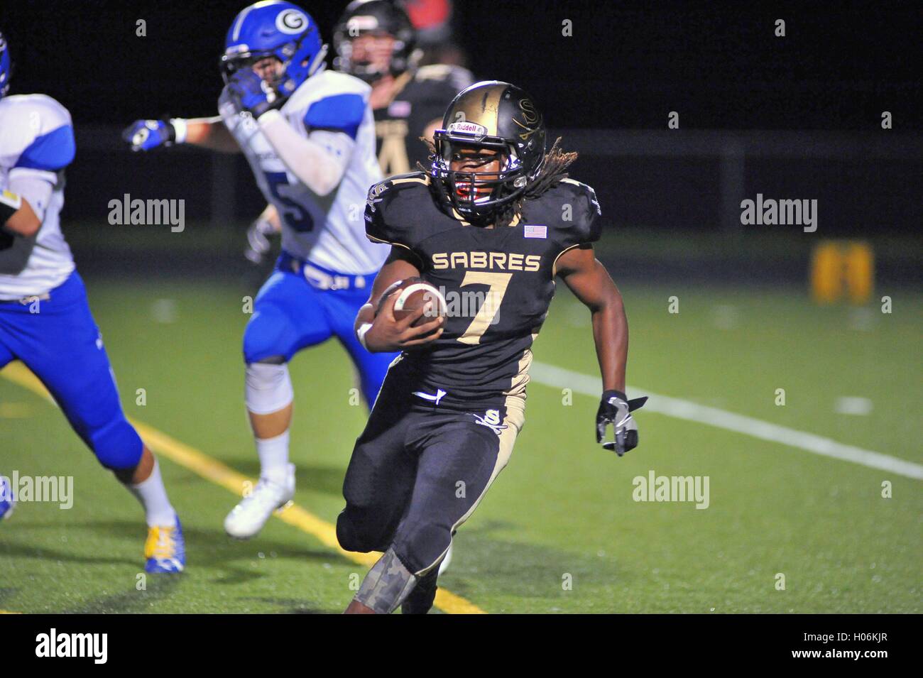 Facing a third and long inside the 5-yard line, a running back breaks ...