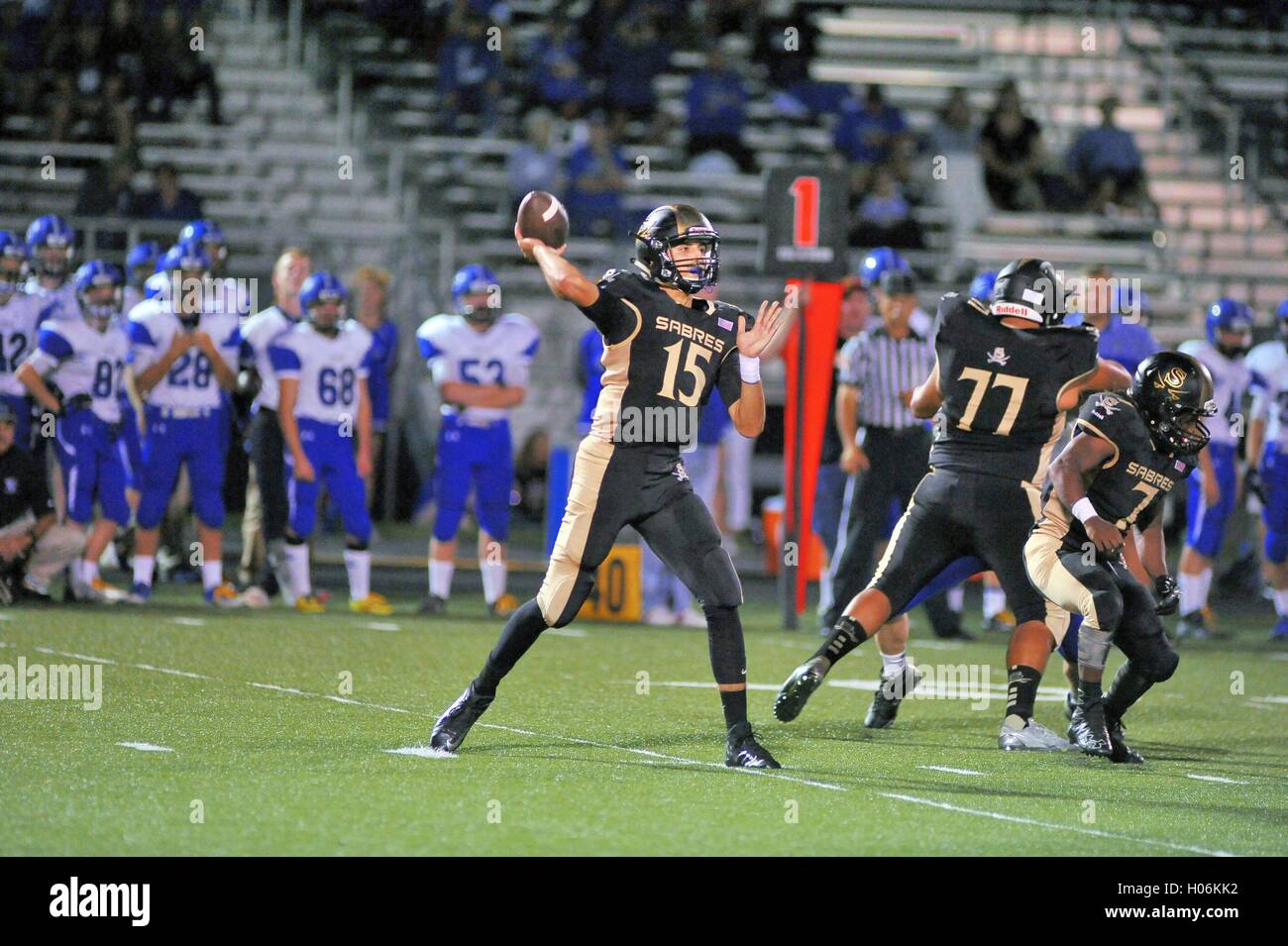 High School Quarterback Throwing
