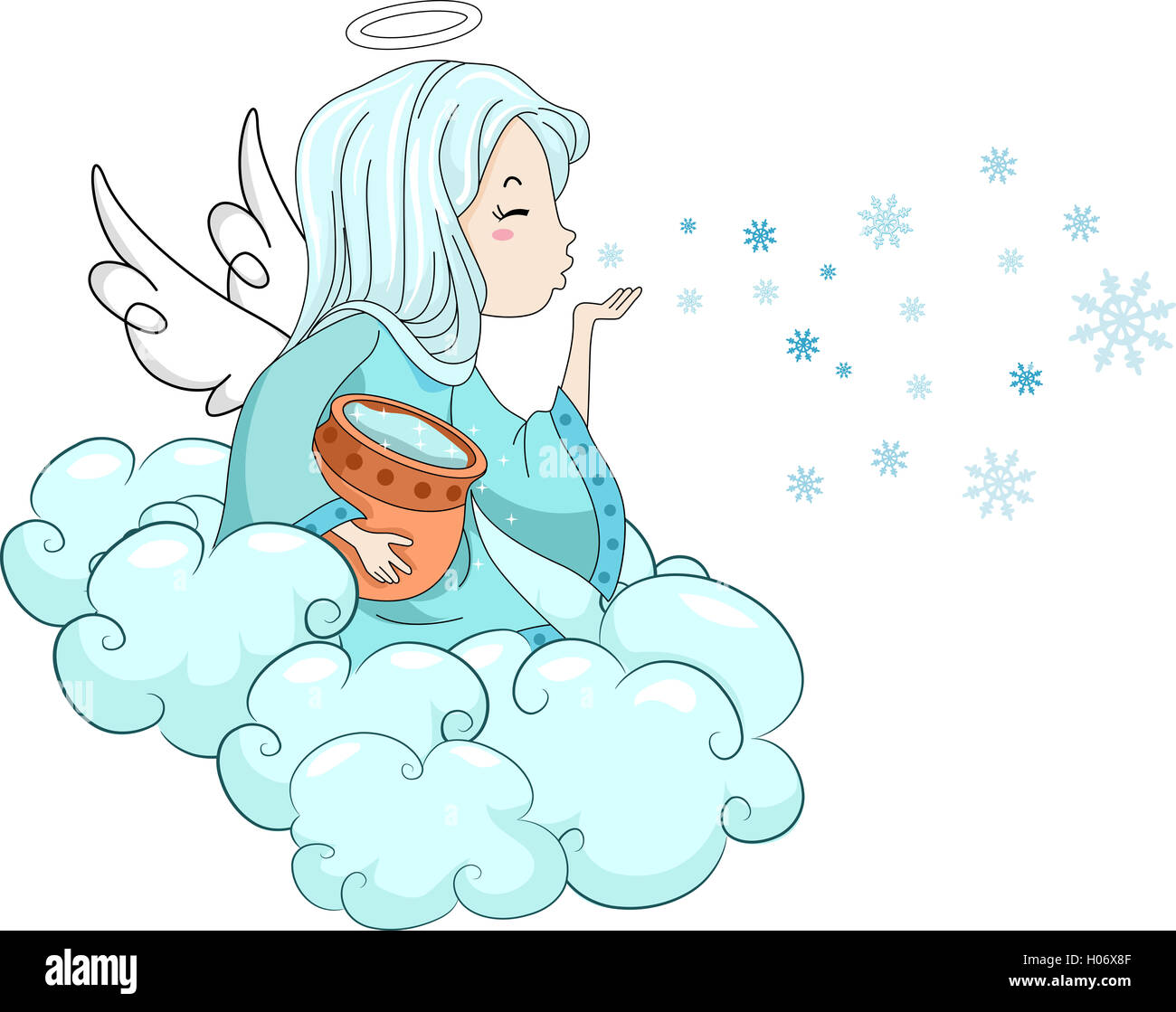 Angel blowing kiss hi-res stock photography and images - Alamy